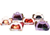 China Compostable Apple Packing Boxes Recyclable Fruit Gift Box Kraft Paper 200x150x100mm for sale