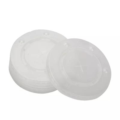 China OEM ODM Cold Drink Lids Disposable Straw Slot Lid for 12-24oz Paper Cups PET Plastic for sale