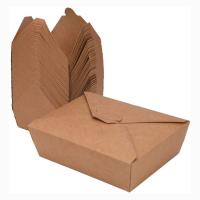 China Custom Kraft Food Container Paper Box 60gsm Waterproof Oilproof Takeout for sale