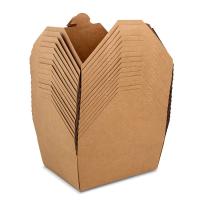 China Kraft Food Container Paper Box for Salad Fruit Lunch 500ml FSC Certified Eco Friendly for sale