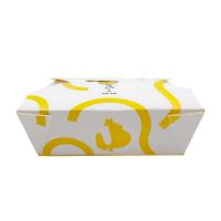 China Rectangle Kraft Microwavable Paper Box , Colorful Paper Take Away Containers for sale