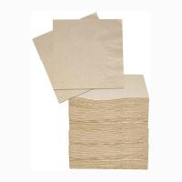 China Dust Free 2 Ply Dinner Napkins , Compostable Brown Paper Napkins for sale