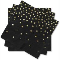 China Eco Friendly 3 Ply Foil Paper Napkins 33x33cm Biodegradable Dinner Napkins for sale