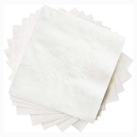 China Eco Friendly Pre Folded Paper Napkins 27x27cm 1 Ply White Wood Pulp for sale