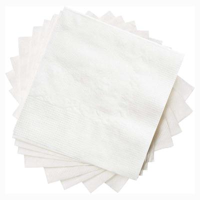 China Eco Friendly Pre Folded Paper Napkins 27x27cm 1 Ply White Wood Pulp for sale