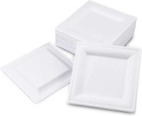 China OEM ODM Kraft Paper Plate Eco Friendly Square 7 Inch Disposable for Snacks Food for sale