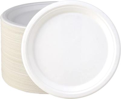 China Eco Friendly Oil Proof Kraft Paper Plate Tray Disposable 248°F Heat Resistant for Supermarket Food Packaging for sale
