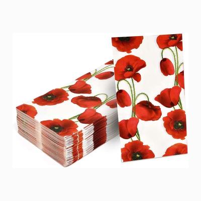 China Printed Floral Decorative Paper Napkin Tissue 33x33cm 3 Ply for Christmas Decoupage for sale