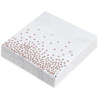 China Rose Gold Foil Paper Napkin Tissue Biodegradable For Wedding Reception for sale