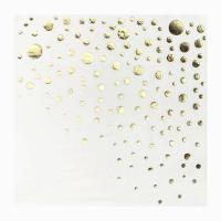 China Recyclable Black Gold Foil Paper Napkin 3 Ply 33x33cm Biodegradable Dinner Napkins for sale