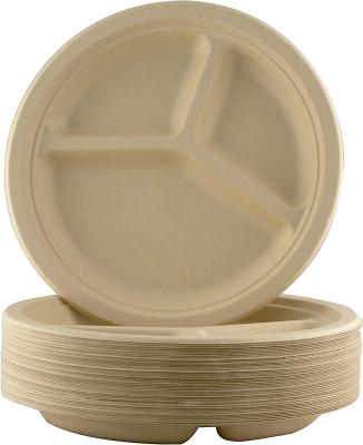 China Custom Kraft Paper Plate Greaseproof Microwavable 250gsm for Birthday Party for sale