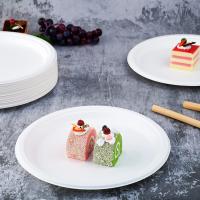 China Round Kraft Paper Plate Freezable Waterproof For Party Dinnerware for sale