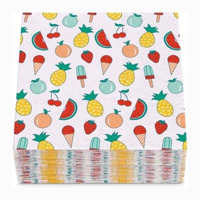 China Custom Logo Compostable Paper Napkins 33x33cm 2 Ply Bulk Eco Friendly Tissue Serviette for sale