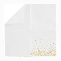 China Foiled Gold Paper Napkin Tissue Biodegradable Recyclable For Party for sale