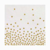 China Square Gold Foil Paper Napkin Tissue Sustainable For Cocktail for sale