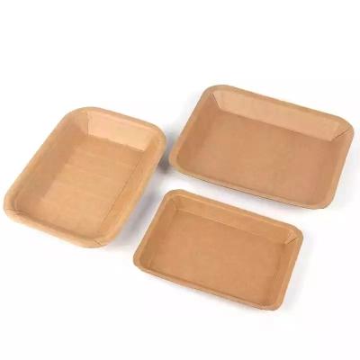 China Eco Friendly Kraft Paper Plates 9 inch Oil Proof Waterproof Disposable for Picnic Party for sale