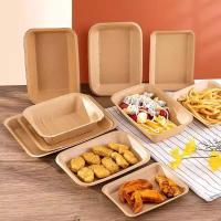 China Eco Friendly Kraft Paper Plates 9 inch Oil Proof Waterproof Disposable for Picnic Party for sale