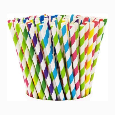 China Customizable 6mm x 197mm Recyclable Paper Drinking Straws for Party Decoration for sale