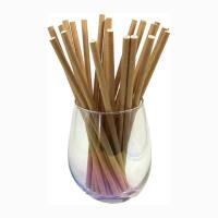 China Disposable Bamboo Paper Drinking Straws 6mm x 197mm Eco Friendly Biodegradable Custom Logo for sale