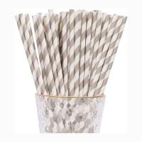 China Paper Wood Compostable Bubble Tea Straws , Disposable Boba Paper Straw for sale