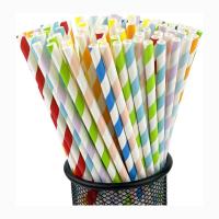 China Eco Friendly Paper Drinking Straws 6mm 8mm 10mm Biodegradable Disposable for Party Bar for sale