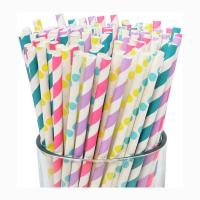 China Environmental Friendly Paper Biodegradable Straws For Cocktail Drinking for sale