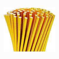 China OEM ODM Rose Gold Striped Paper Straws 6mm x 197mm Recyclable Eco Friendly Disposable for sale