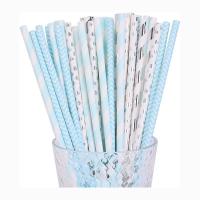 China Eco Friendly Colorful Paper Drinking Straws 6mm x 197mm Food Grade Biodegradable for sale