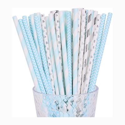 China Eco Friendly Colorful Paper Drinking Straws 6mm x 197mm Food Grade Biodegradable for sale