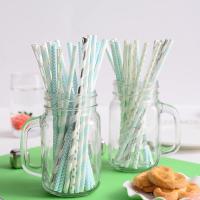 China Eco Friendly Colorful Paper Drinking Straws 6mm x 197mm Food Grade Biodegradable for sale