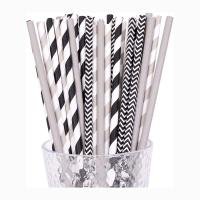 China Custom Kraft Paper Drinking Straws 6mm x 197mm Biodegradable Eco-Friendly Party Straws for sale