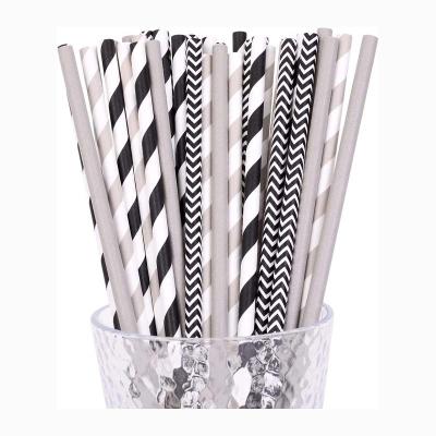 China Custom Kraft Paper Drinking Straws 6mm x 197mm Biodegradable Eco-Friendly Party Straws for sale