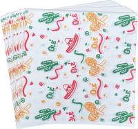 China Anti Stick Greaseproof Wrapping Paper Flexo Printing French Fry Wax Paper 40x40cm for sale