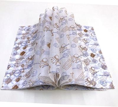 China OEM Food Safe Wax Paper Grease Proof Disposable 30cm x 40cm Food Wrapping Paper for sale