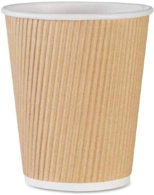 China 12oz Double Wall Disposable Coffee Cup PLA Coating FSC FDA Certified Hot Paper Cup for sale