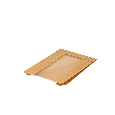 China Custom Printed Brown Kraft Paper Bags with Window 5kg Capacity for Bakery Takeaway Food Packaging for sale