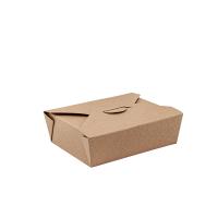 China Disposable Kraft Paper Food Container Box Microwave Safe Oilproof 30000 MOQ for sale