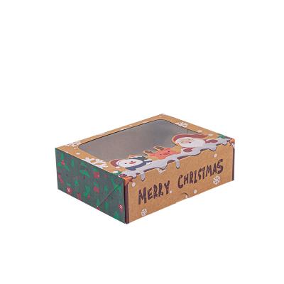 China Anti Dirty Disposable Kraft Paper Box , Ecological Cupcake Boxes With Window for sale