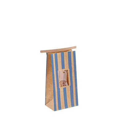 China Tin Tie Kraft Paper Bag with Window 5kg Capacity for Takeaway Fast Food Bakery for sale