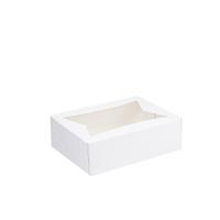 China Recycled White Food Container Paper Box with Window Custom CMYK Printing 300gsm for sale