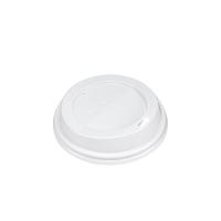 China White Compostable Eco Friendly Coffee Cup Lids For Takeaway for sale
