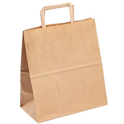 China Custom Kraft Paper Shopping Bags with Logo Food Grade 30gsm 160gsm for sale