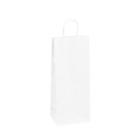 China Custom Kraft Paper Wine Gift Bags 80-120gsm with Handles for Shopping Retail for sale