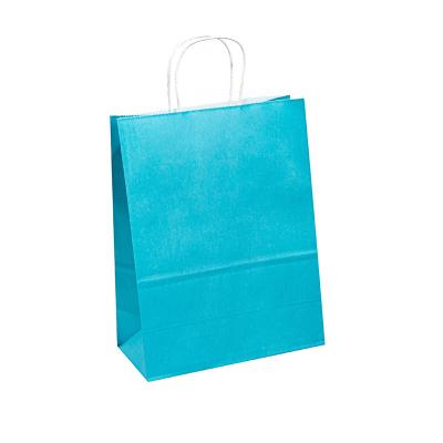 China Custom Printed Kraft Paper Shopping Bags Wholesale 80-120gsm Eco Friendly with Handles for sale