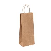 China Custom Eco Friendly Kraft Wine Gift Bags 2 Bottle Paper Bag Wholesale with Handles for sale