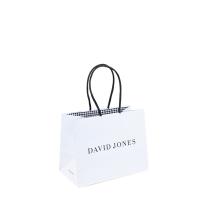 China Brown White Kraft Paper Bag with Paper Twist Rope Handles 100-150gsm for sale