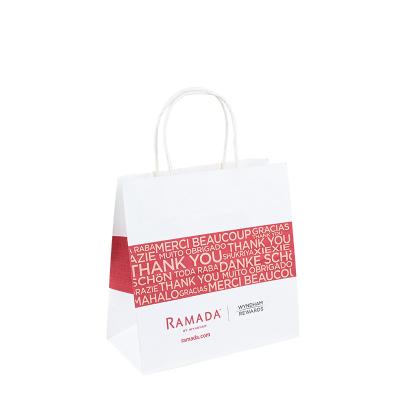 China Wholesale Gift Packaging Paper Bag Custom White Black Brown Kraft Paper Bag for sale