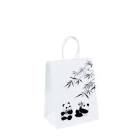 China Eco Friendly Kraft Paper Shopping Bags 10kg Capacity Twist Rope Handle Custom Size for sale