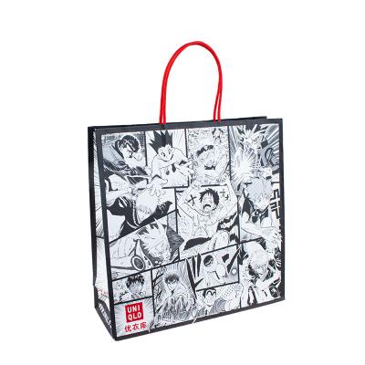 China Custom Logo Luxury Gift Jewelry Shopping Paper Bag with Handles Wholesale OEM for sale