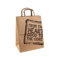 China Custom Printed Kraft Paper Shopping Bags with Handles Wholesale 11lb Capacity for sale